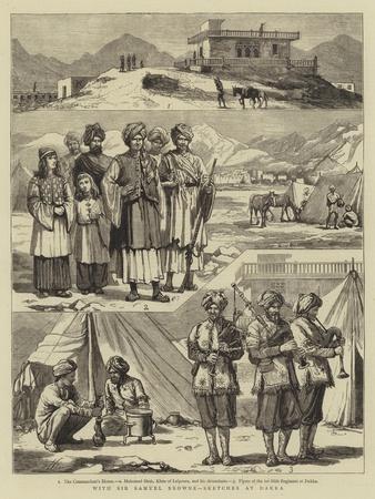 'With Sir Samuel Browne, Sketches at Dakka' Giclee Print | Art.com