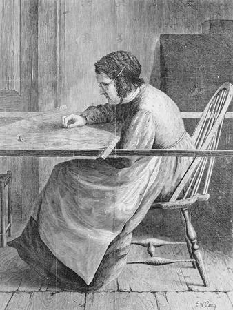 Woman Quilting on a Frame Giclee Print | Art.com