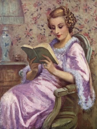 Woman Reading a Book Art Print | Art.com