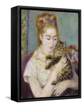 Prints Woman with a Cat Giclee Fine Art Print Pierre-Auguste Renoir c ...