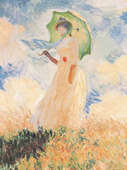 Woman With Umbrella Art Print by Claude Monet | Art.com
