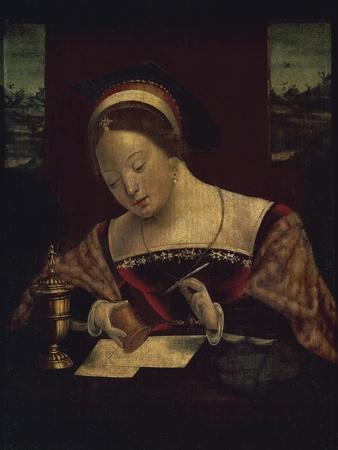 'Woman Writing, Painting by the Master of the Female Half-Figure, First ...