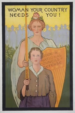 'Woman Your Country Needs You Poster' Giclee Print | Art.com
