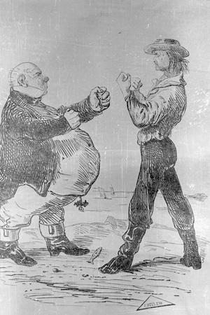 Woodcut Depicting Uncle Sam and Brother Jonathan Giclee Print | Art.com