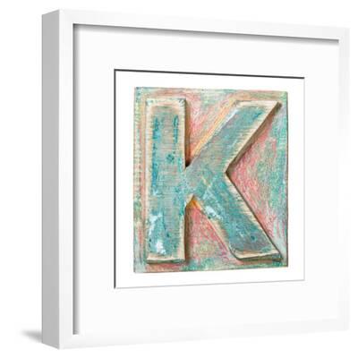 'Wooden Alphabet Block, Letter K' Art Print - donatas1205 | Art.com