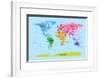 World Map with Big Text for Kids Art Print by Michael Tompsett | Art.com