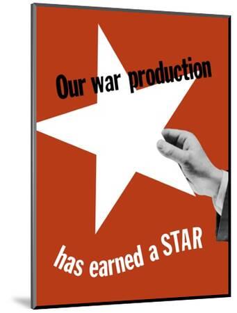 World War II Propaganda Poster of a Hand Holding a Large White Star ...