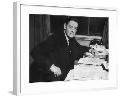 'Writer T. S. Eliot Working at His Desk' Premium Photographic Print ...