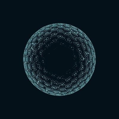 Golf Ball X-Ray Blue Transparent Isolated on Black Art Print - X-RAY ...