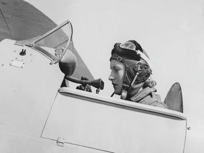 'Young Female Pilot, 1939 (B/W Photo)' Giclee Print | Art.com