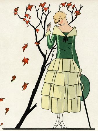 Young Lady in Dress by Paul Poiret Art Print | Art.com