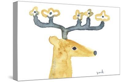 'Whimsical Wonders - Deer' Stretched Canvas Print - Yumi Kimura | Art.com
