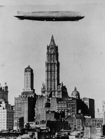 'Zeppelin over NYC' Photographic Print | Art.com