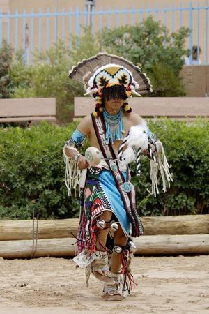 'Zuni Red-Tailed Hawk Dancer Performing the Turkey Dance at the Gallup ...