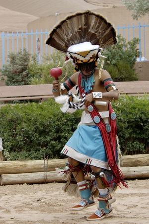 Zuni Red-Tailed Hawk Dancer Performing the Turkey Dance at the Gallup ...